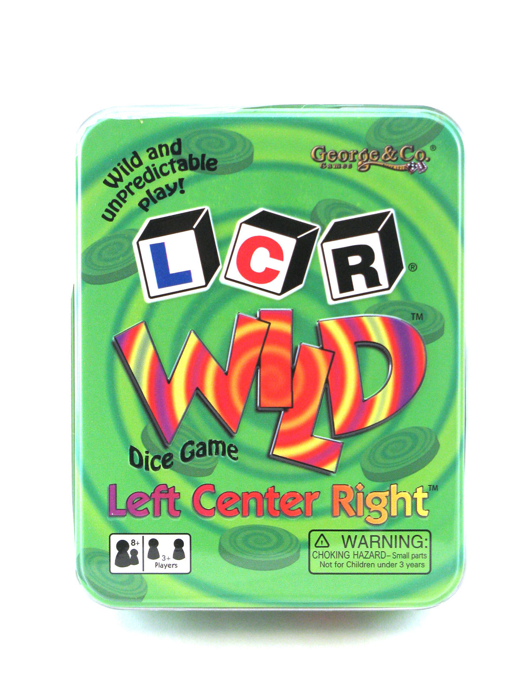 Left Right Center (LCR) Wild Dice Game in Green Tin — Pippd