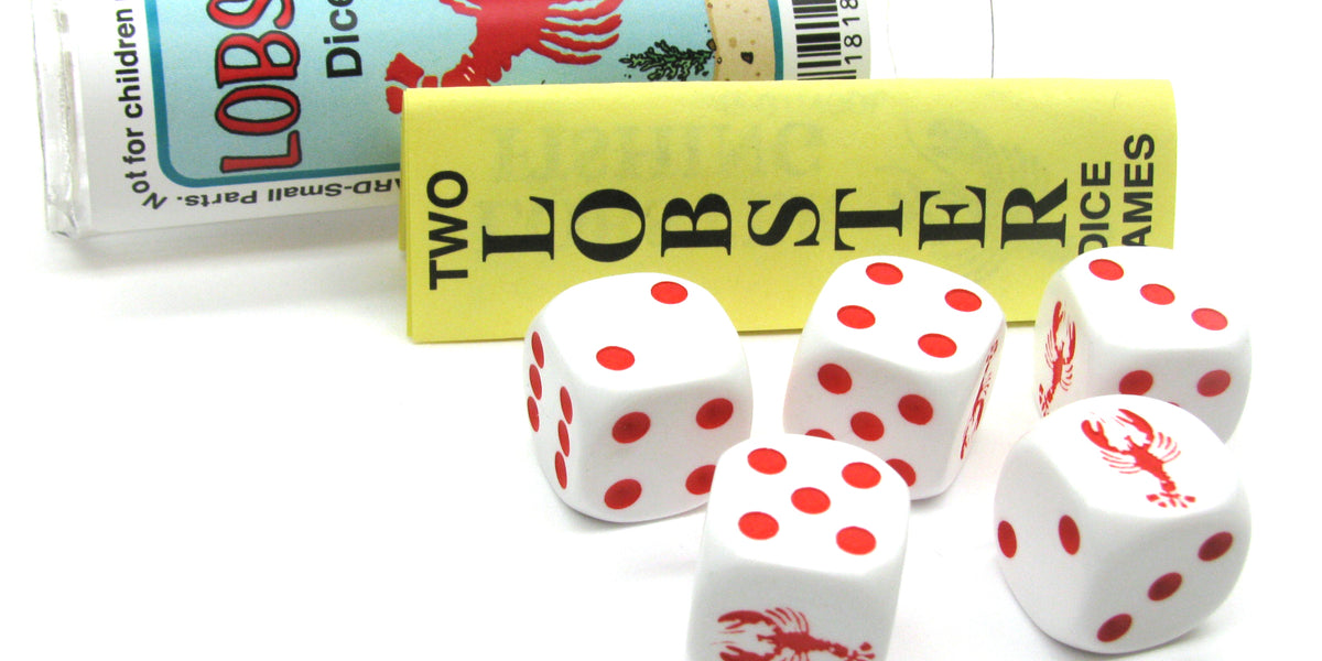 Lobster Dice Game 5 Dice Set with Travel Tube and — Pippd