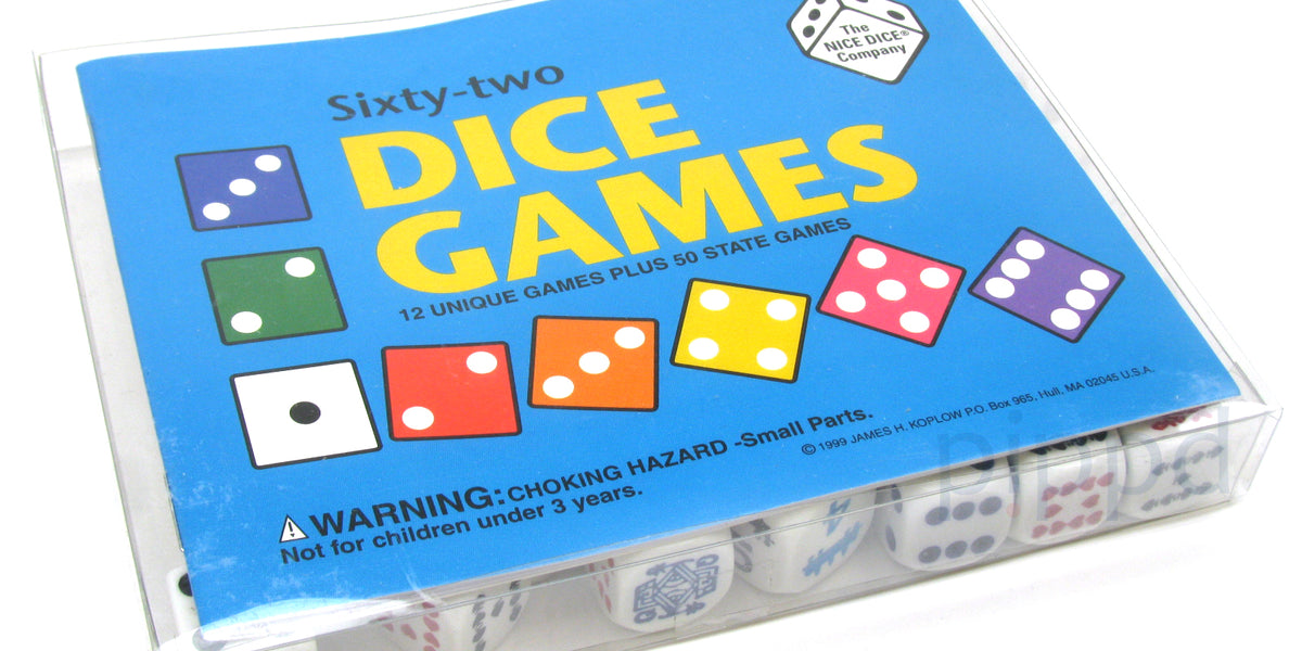 Sixty-two Dice Games Pack - Includes 20 Dice and an — Pippd