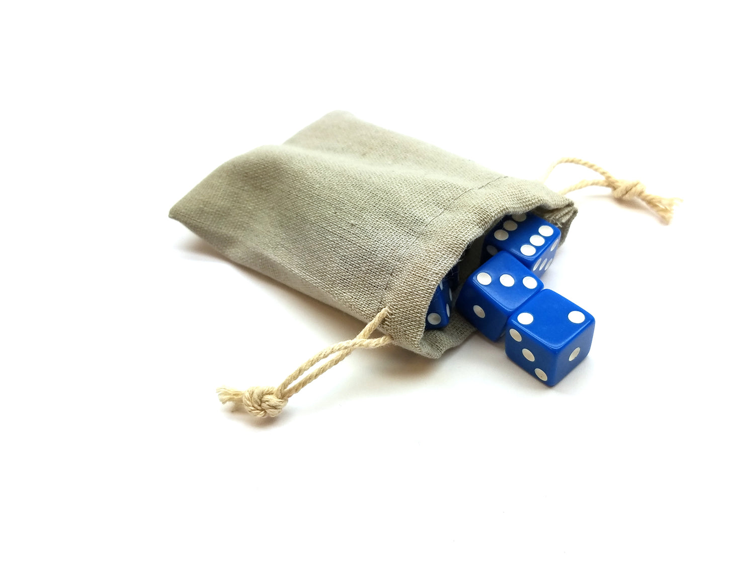 3"x4" Quality Cotton Drawstring Gaming Pouch Dice Bag - Gray — Pippd