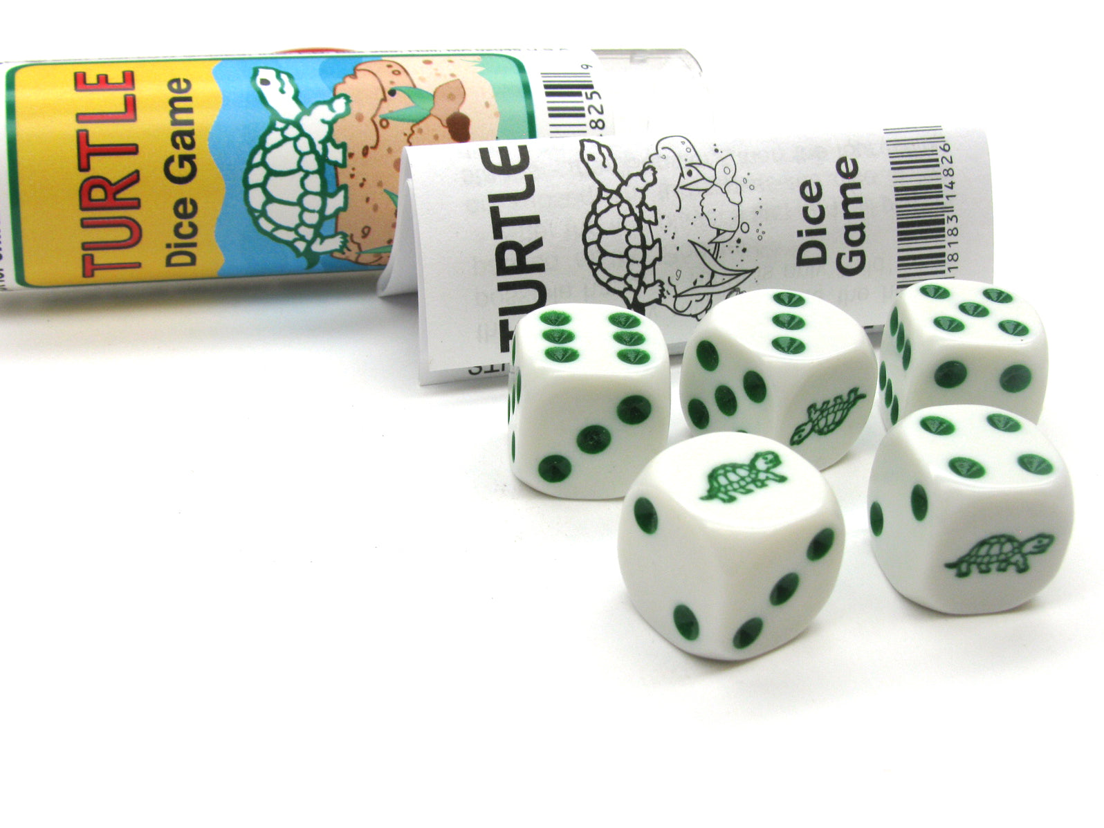 Turtle Dice Game 5 Dice Set with Travel Tube and — Pippd