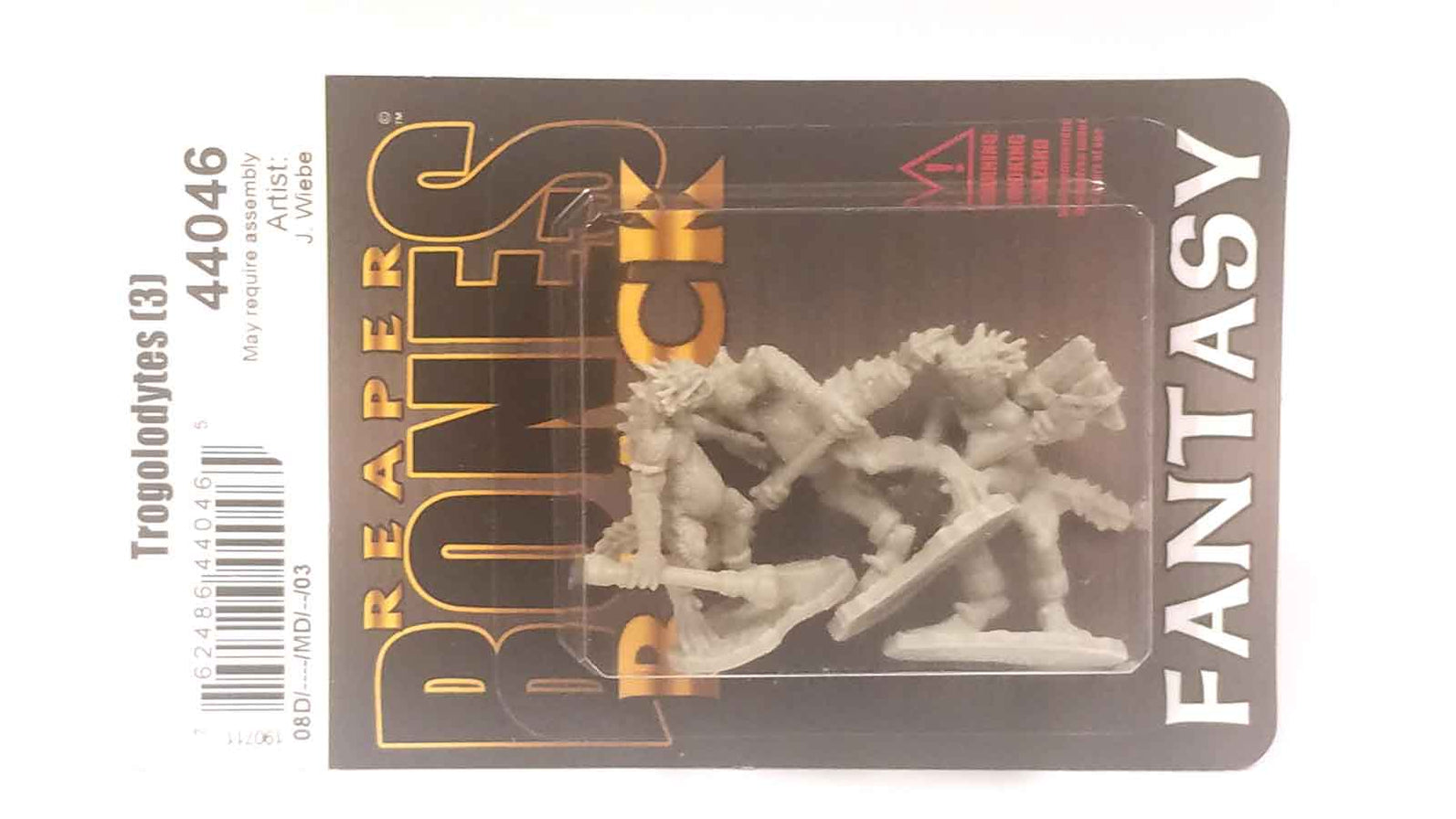 Reaper Miniatures Troglodytes (3) #44046 Bones Black — Pippd