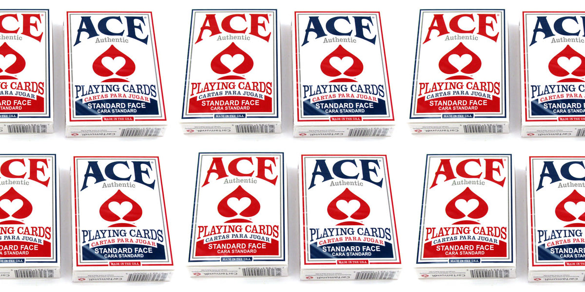 Ace Standard Size Playing Cards with Standard Faces - 6 Red — Pippd